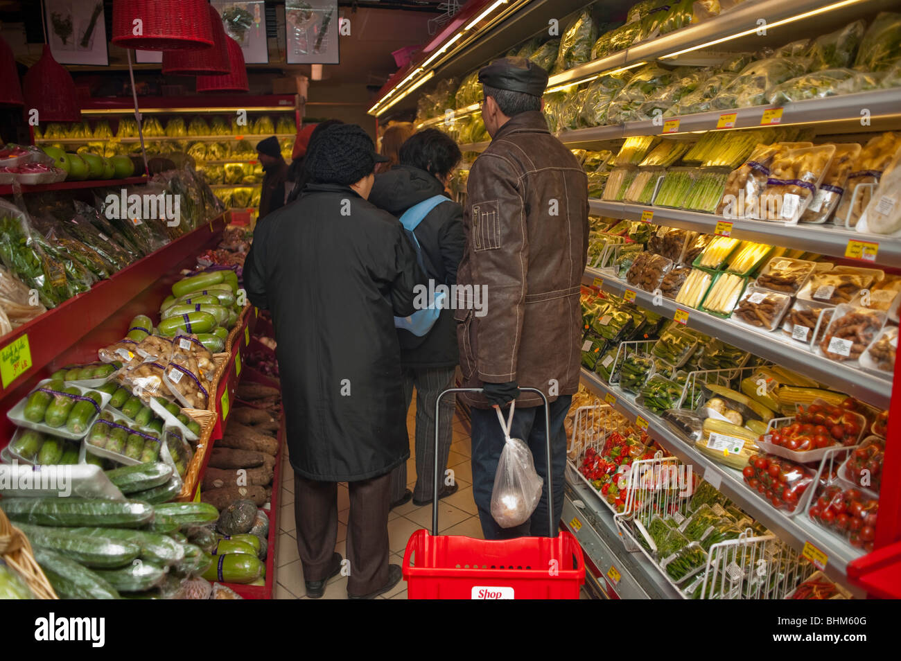 Paris, France, people Women, Food Shopping in Chinese Supermarket, "The ...