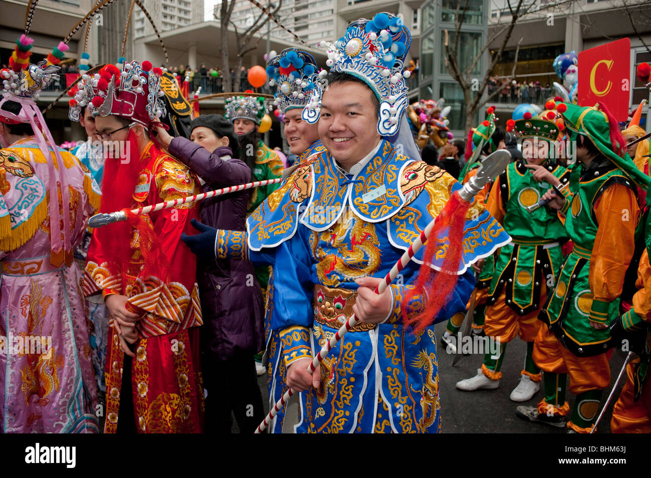 Paris, France, Chinese men Dressed in Traditional Chinese Dresses in ...
