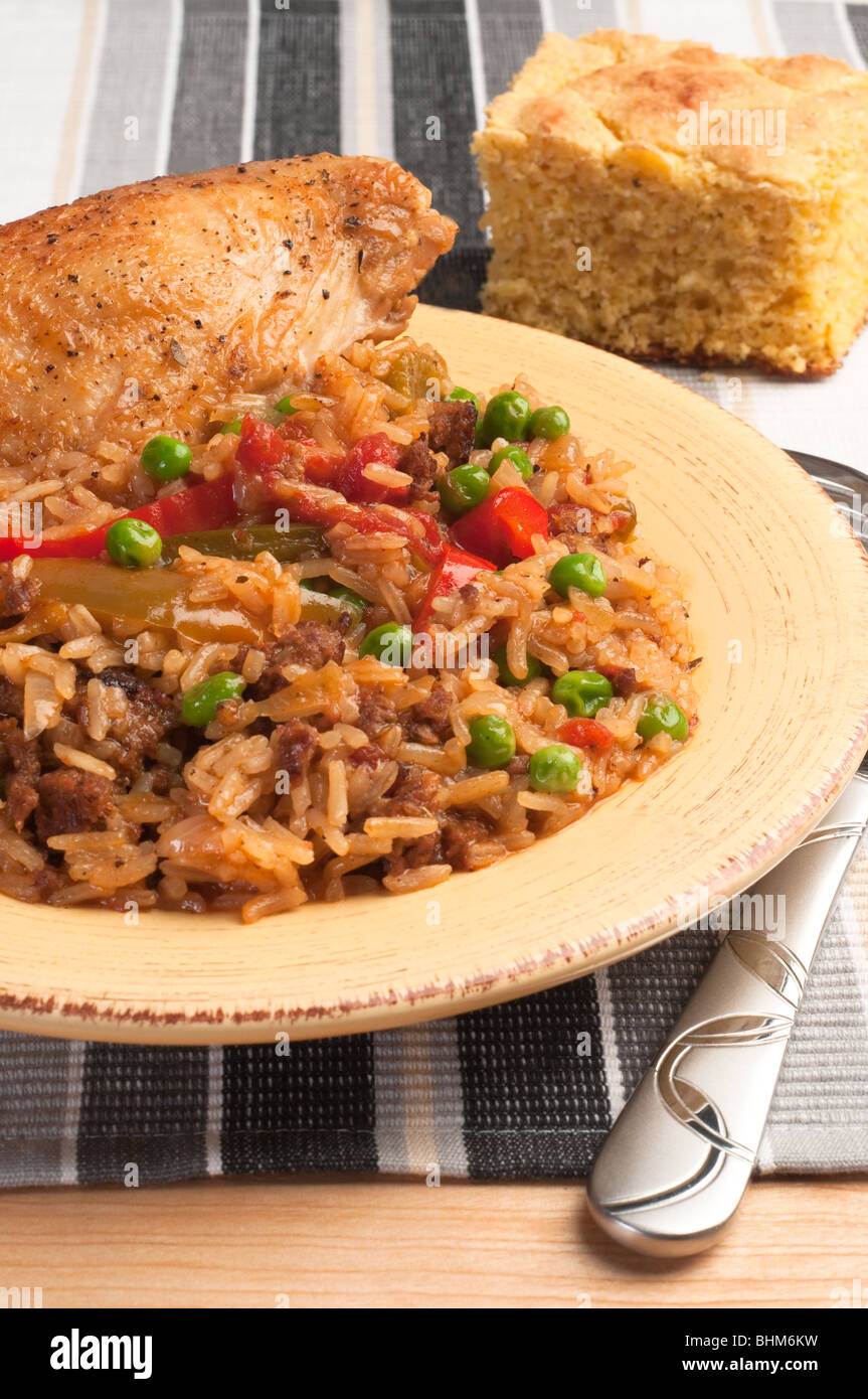 Chicken and rice Stock Photo - Alamy