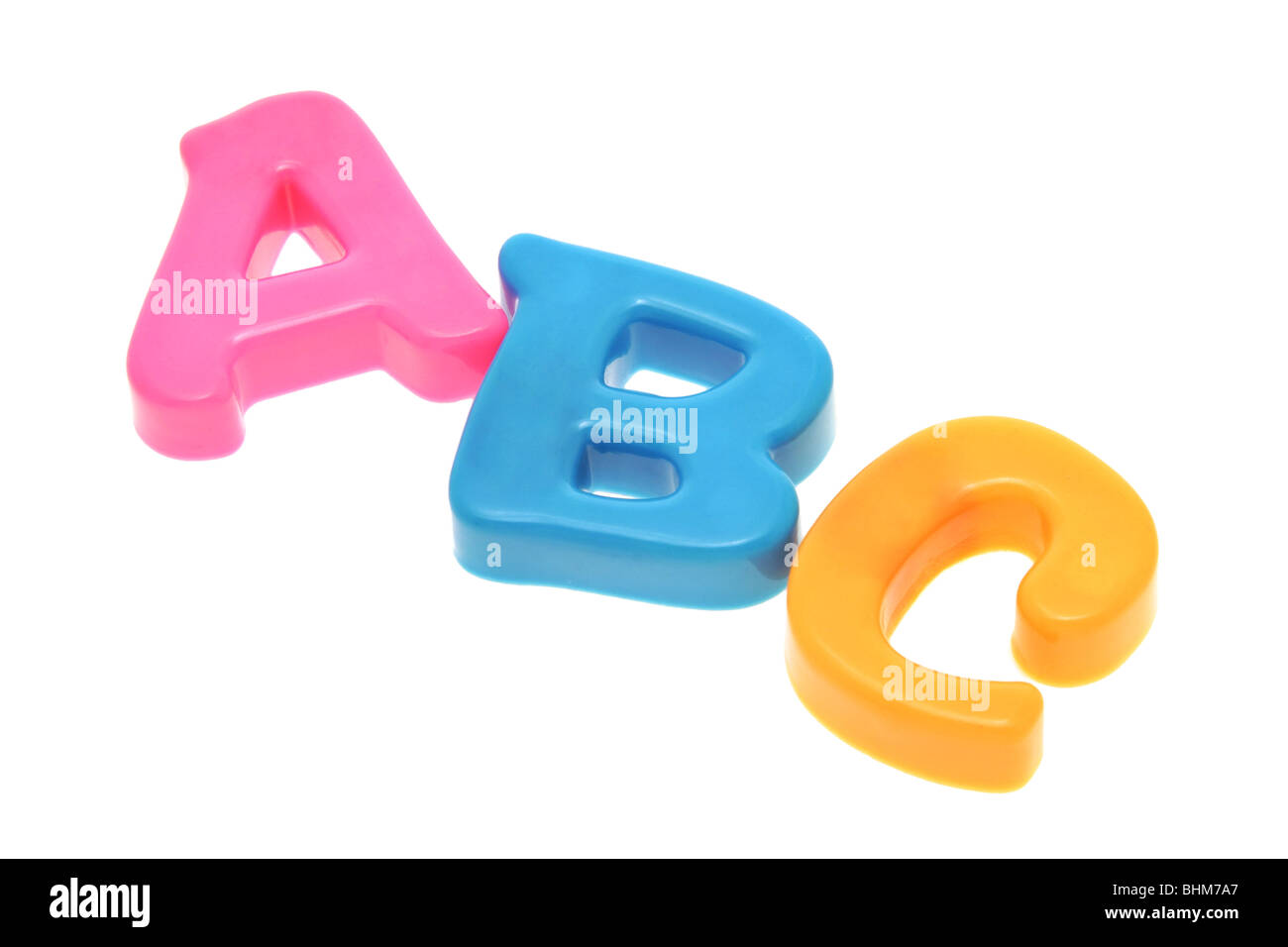 ABC color alphabets on white background Stock Photo - Alamy