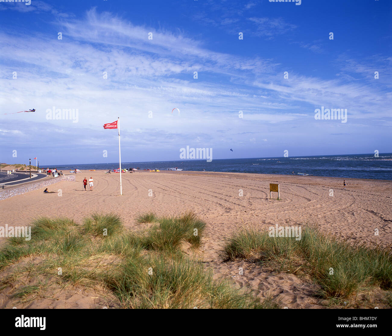 Beach on seafront, Exmouth, Devon, England, United Kingdom Stock Photo ...