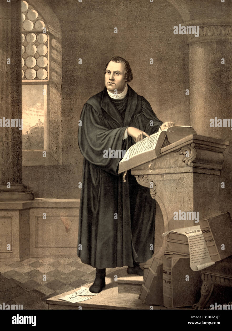 Dr. Martin Luther, full-length portrait, standing, facing slightly left ...