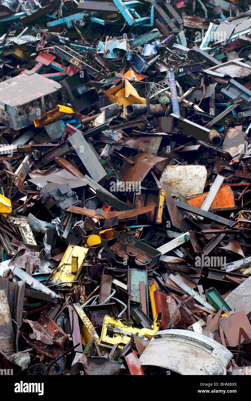 Old waste metal ready for recycling Stock Photo - Alamy