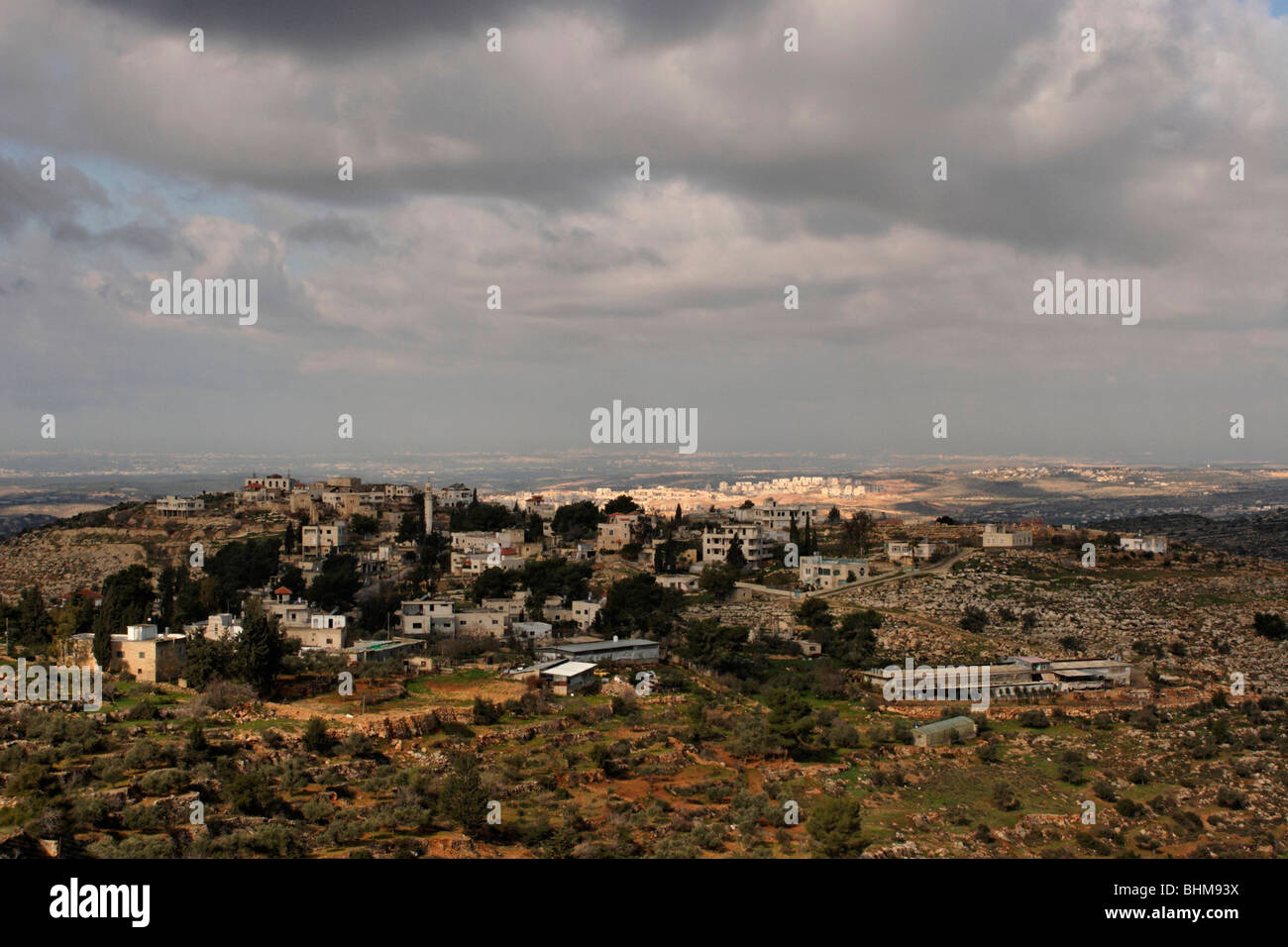 Palestinian village Beit Ur el Foka, the site of biblical Upper Beth ...