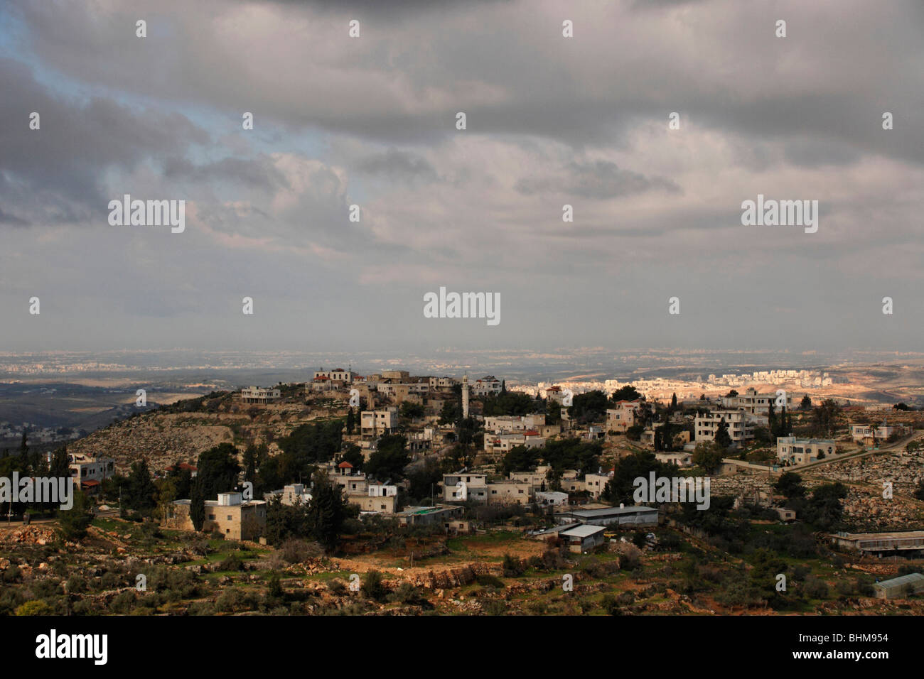 Palestinian village Beit Ur el Foka, the site of biblical Upper Beth ...