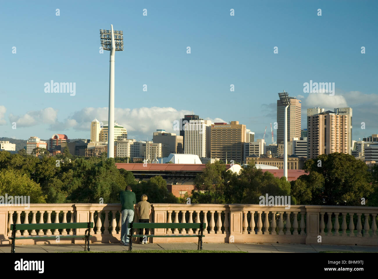 View of Adelaide Oval and skyline from Montefiore Hill, Adelaide, South ...