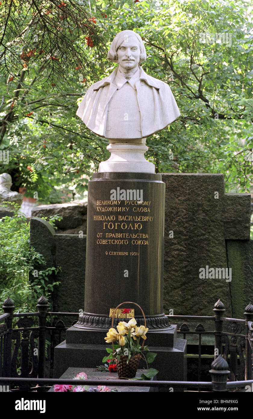 Gravestone of N. V. Gogol on the Novodevichy Cemetery, Moscow, Russia ...