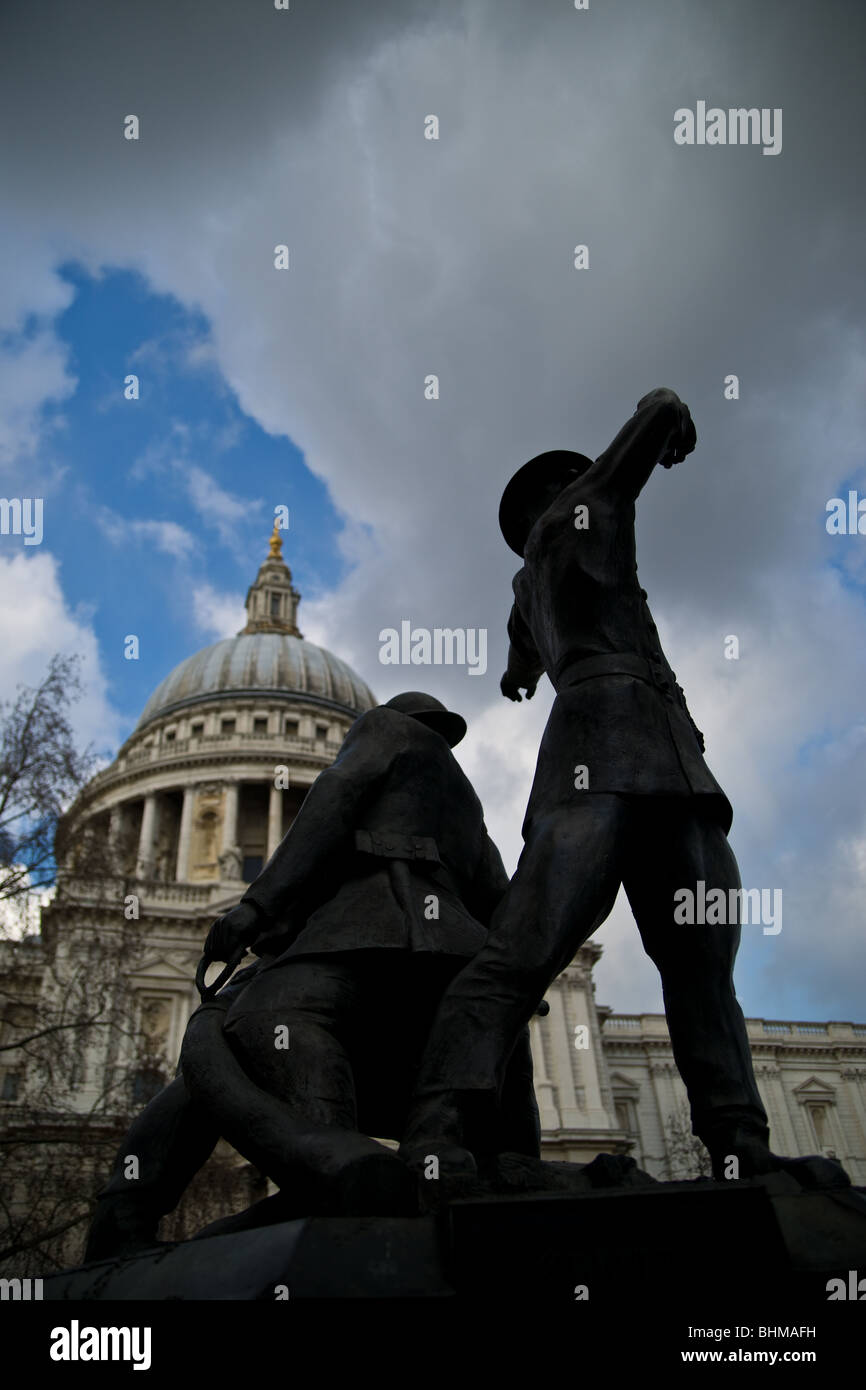 Blitz Firefighters Memorial, London Stock Photo - Alamy