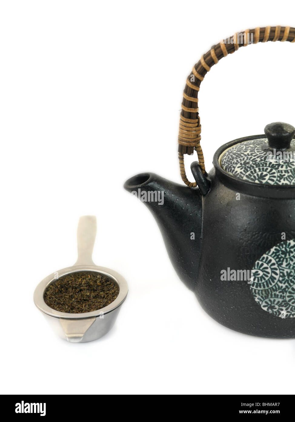 A Chinese tea set isolated on a white background Stock Photo - Alamy