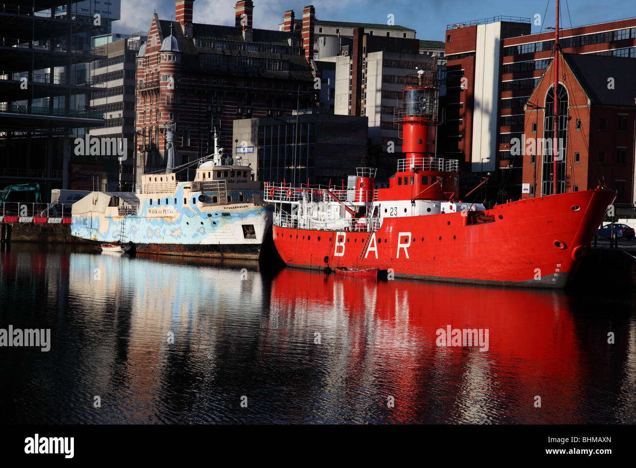 Red light ship in Canning Dock, Liverpool Stock Photo - Alamy