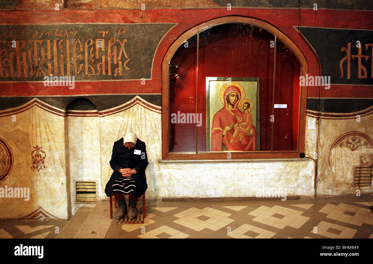 Interior of the Smolensk Cathedral of the the Novodevichy Convent ...