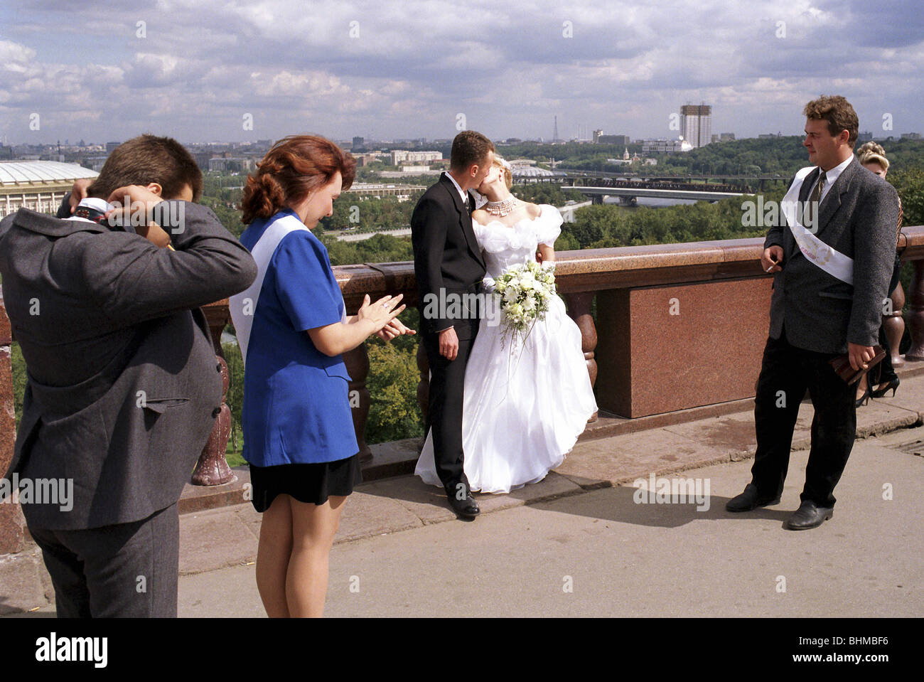 Wedding on the Lenin Hills, Moscow, Russia Stock Photo - Alamy