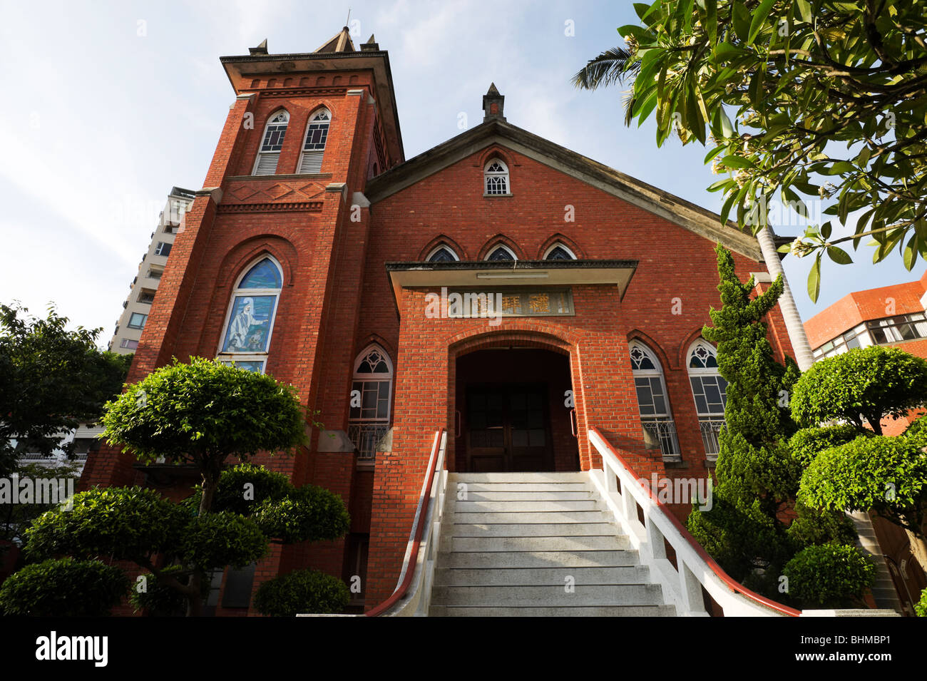 The red brick building of Danshui Church, Danshui, Taiwan Stock Photo ...