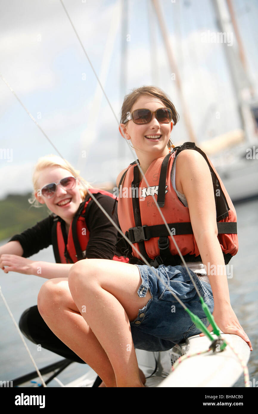 Girls wearing life jackets on hi-res stock photography and images - Alamy