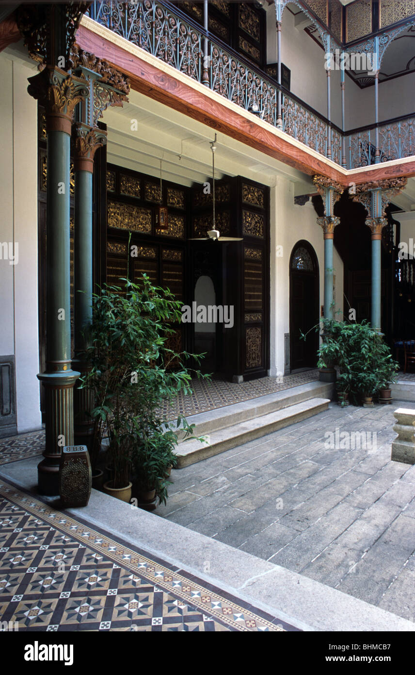 Interior Courtyard of Cheong Fatt Tze Mansion (1870) or Straits Chinese ...