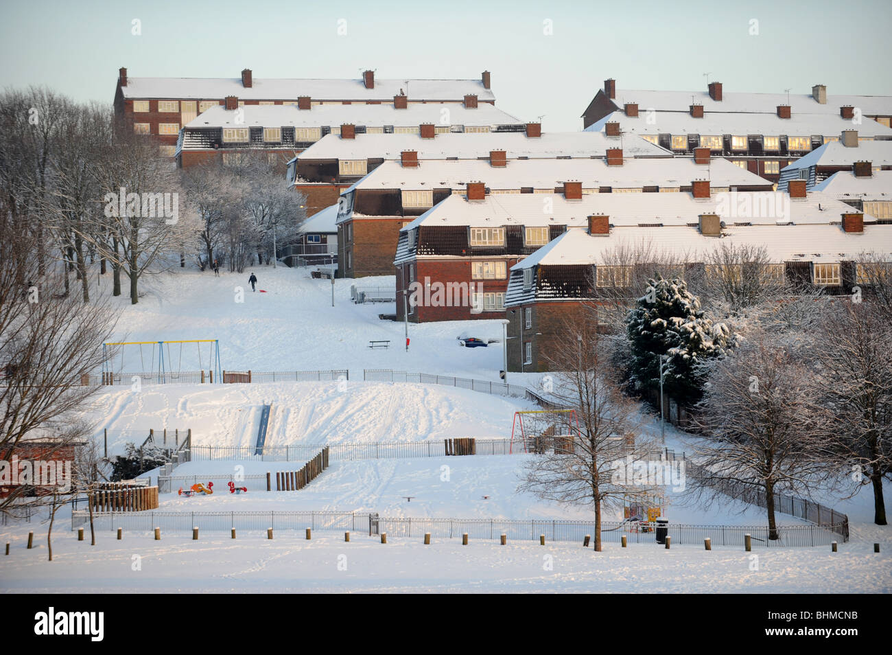 Rooftops covered in snow in brighton Stock Photo - Alamy