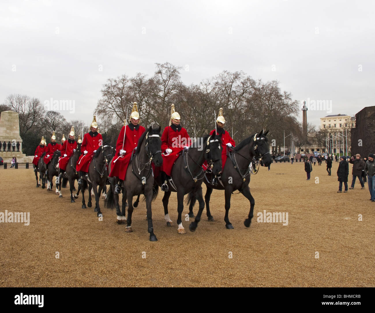 London changing of the guards at Horse Guards Whitehall Stock Photo - Alamy