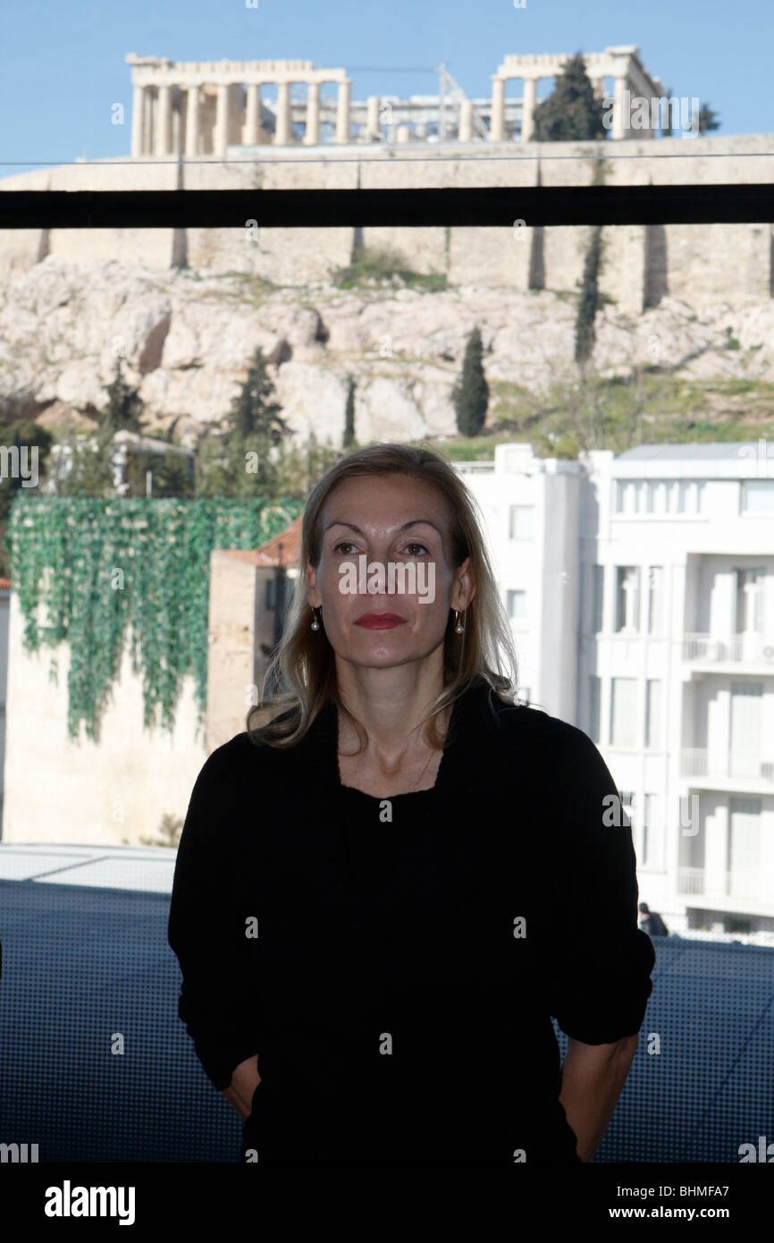 German singer UTE LEMPER visits Acropolis museum Stock Photo - Alamy