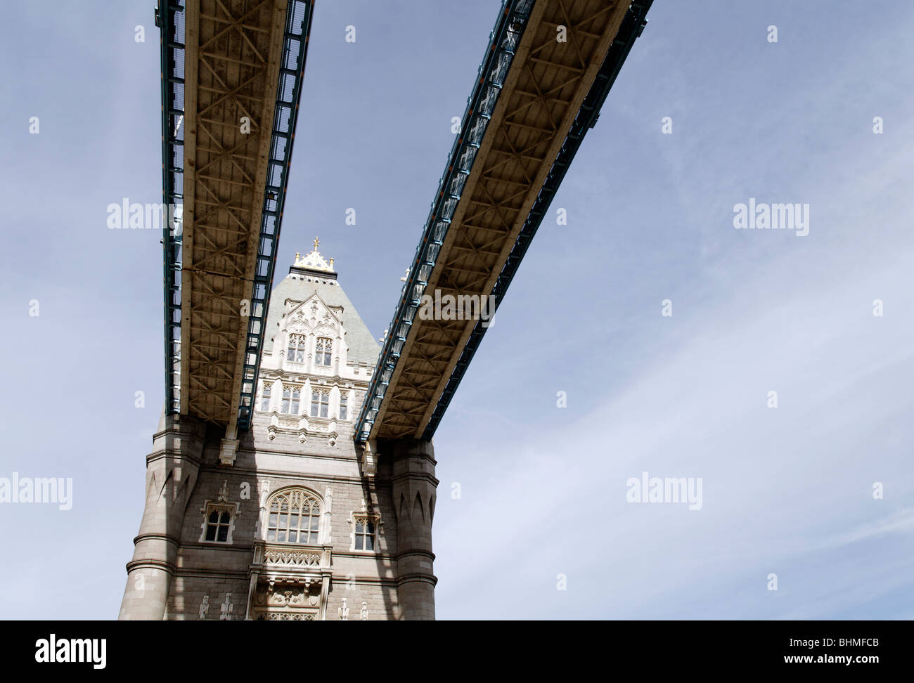 View from under Tower Bridge Stock Photo - Alamy