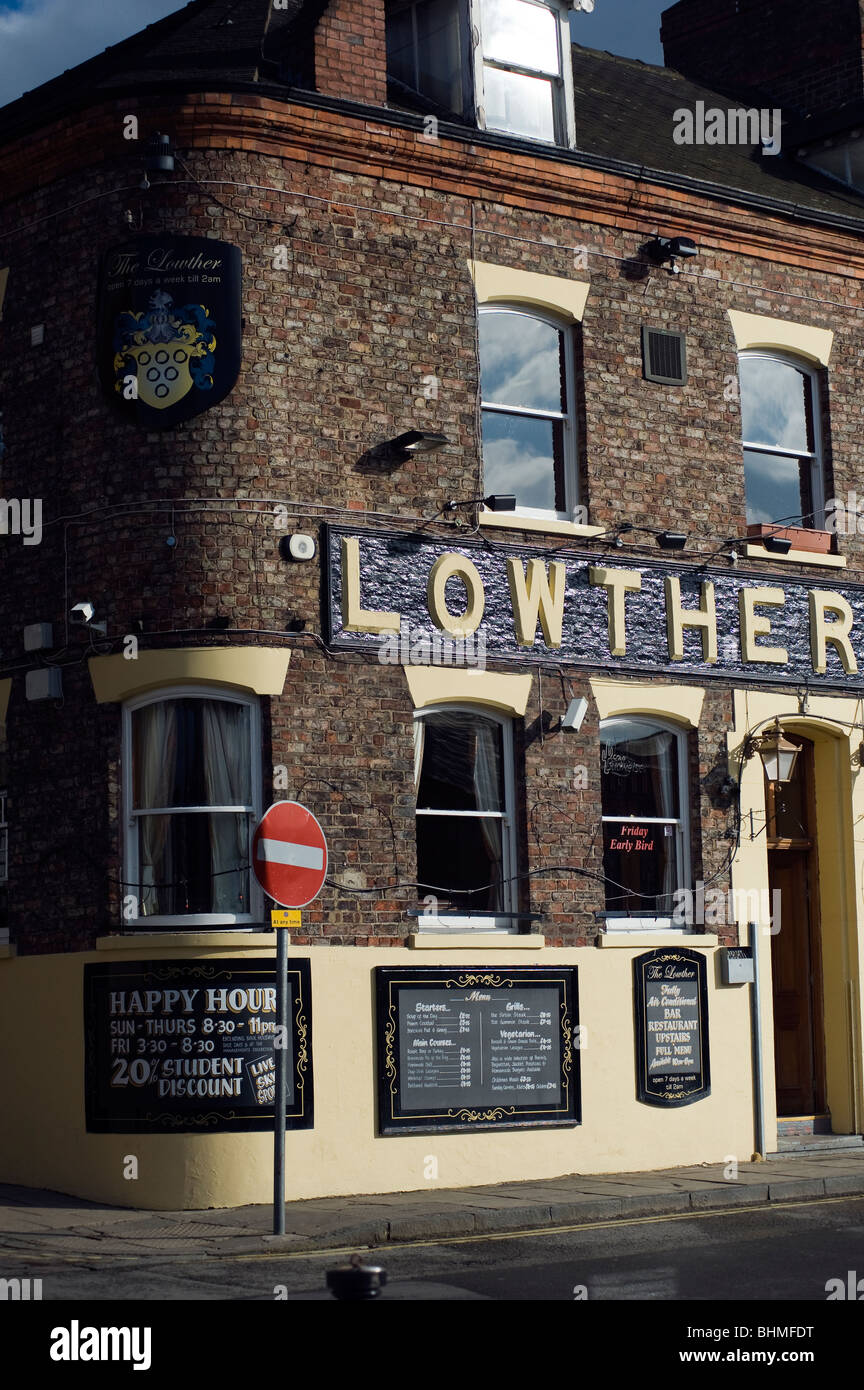The Lowther public house York North Yorkshire UK Stock Photo - Alamy