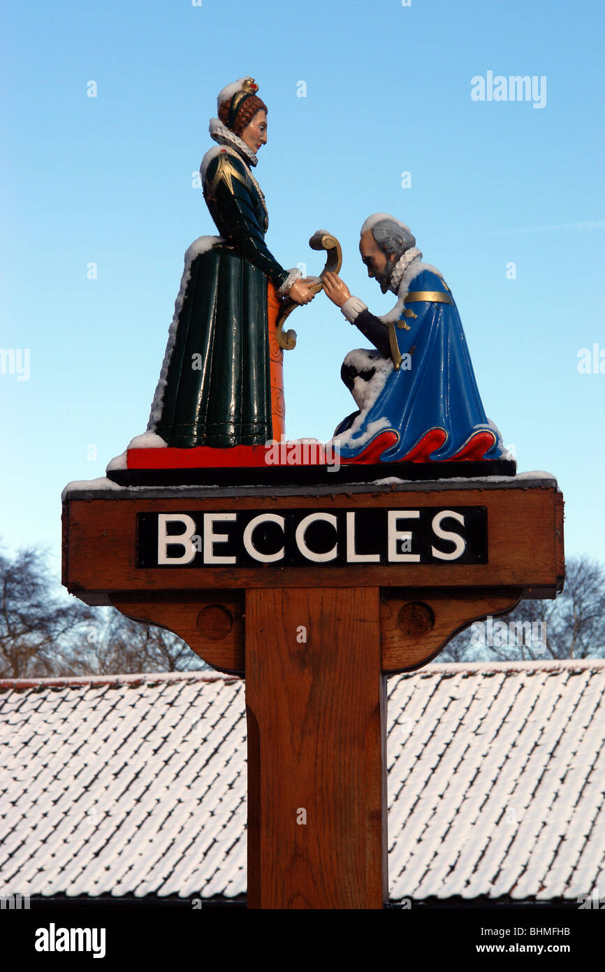 Suffolk town sign hi-res stock photography and images - Alamy
