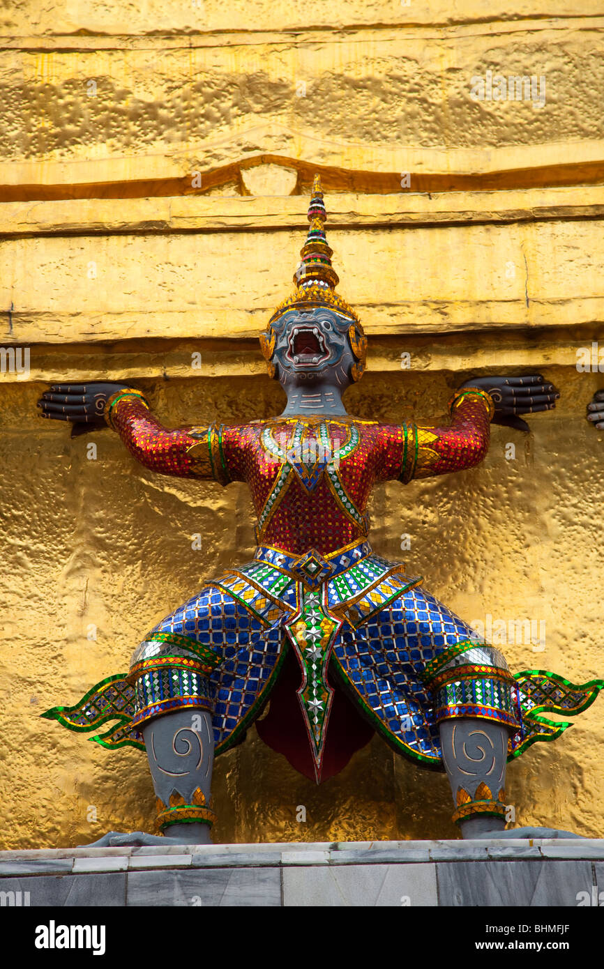 Asian costumed Krut or Yak figure, the Demons or Guadians of the Golden ...