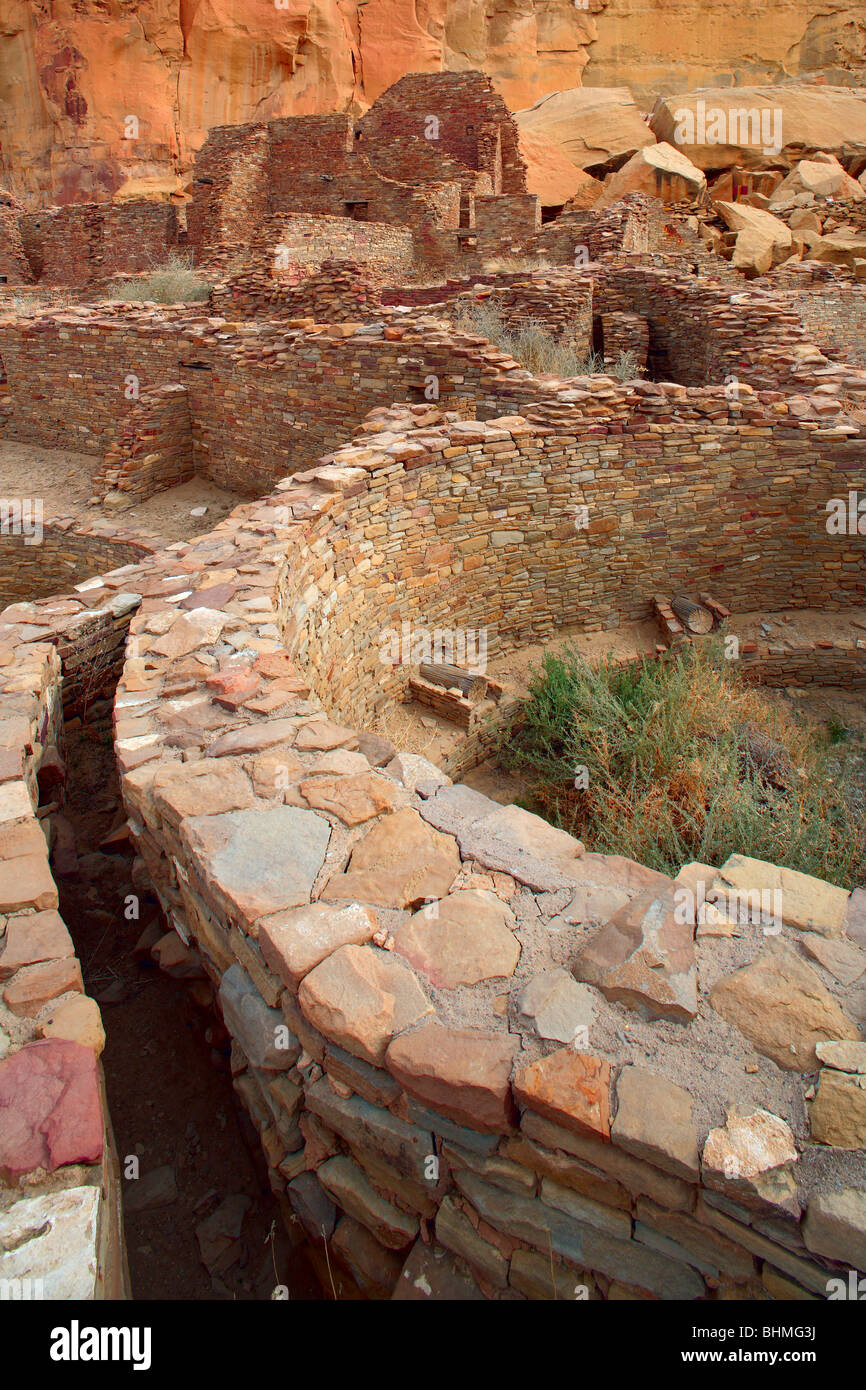 Pueblo Bonito kiva in Chaco Culture National Historical Park Stock ...