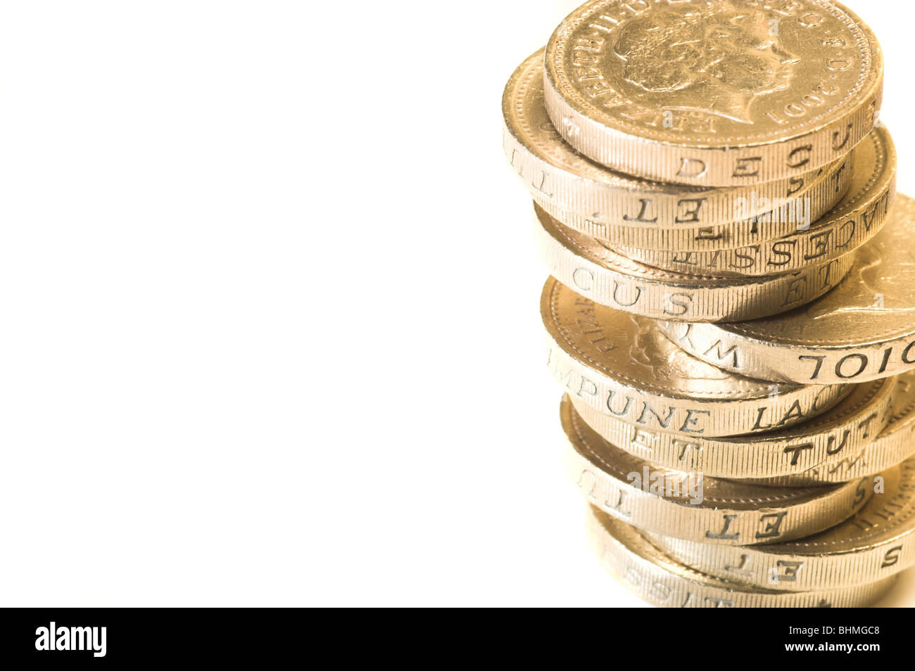 Stack of pound coins Stock Photo - Alamy