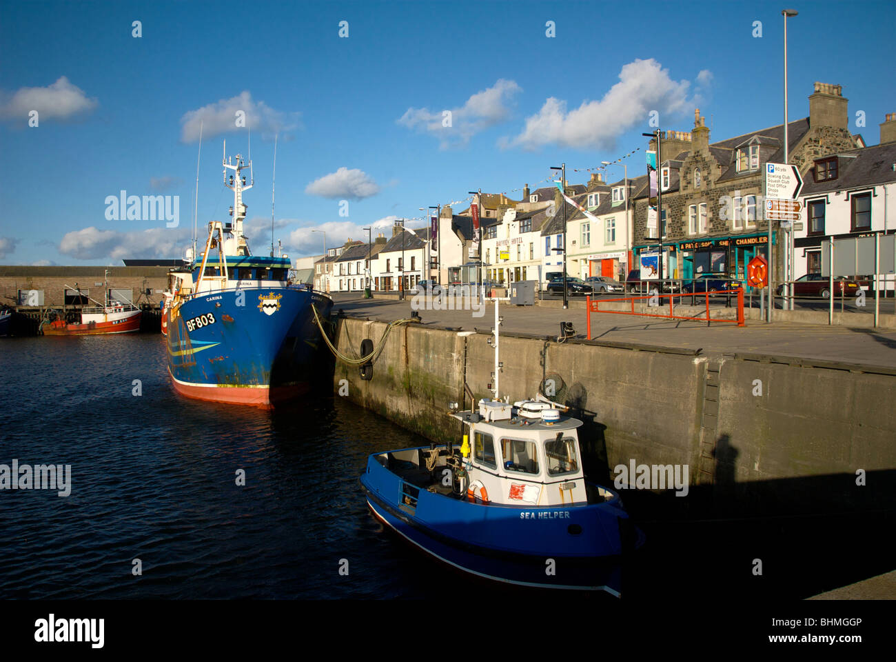 Macduff Aberdeenshire Scotland UK Harbour Harbor Fishing Boats Stock ...
