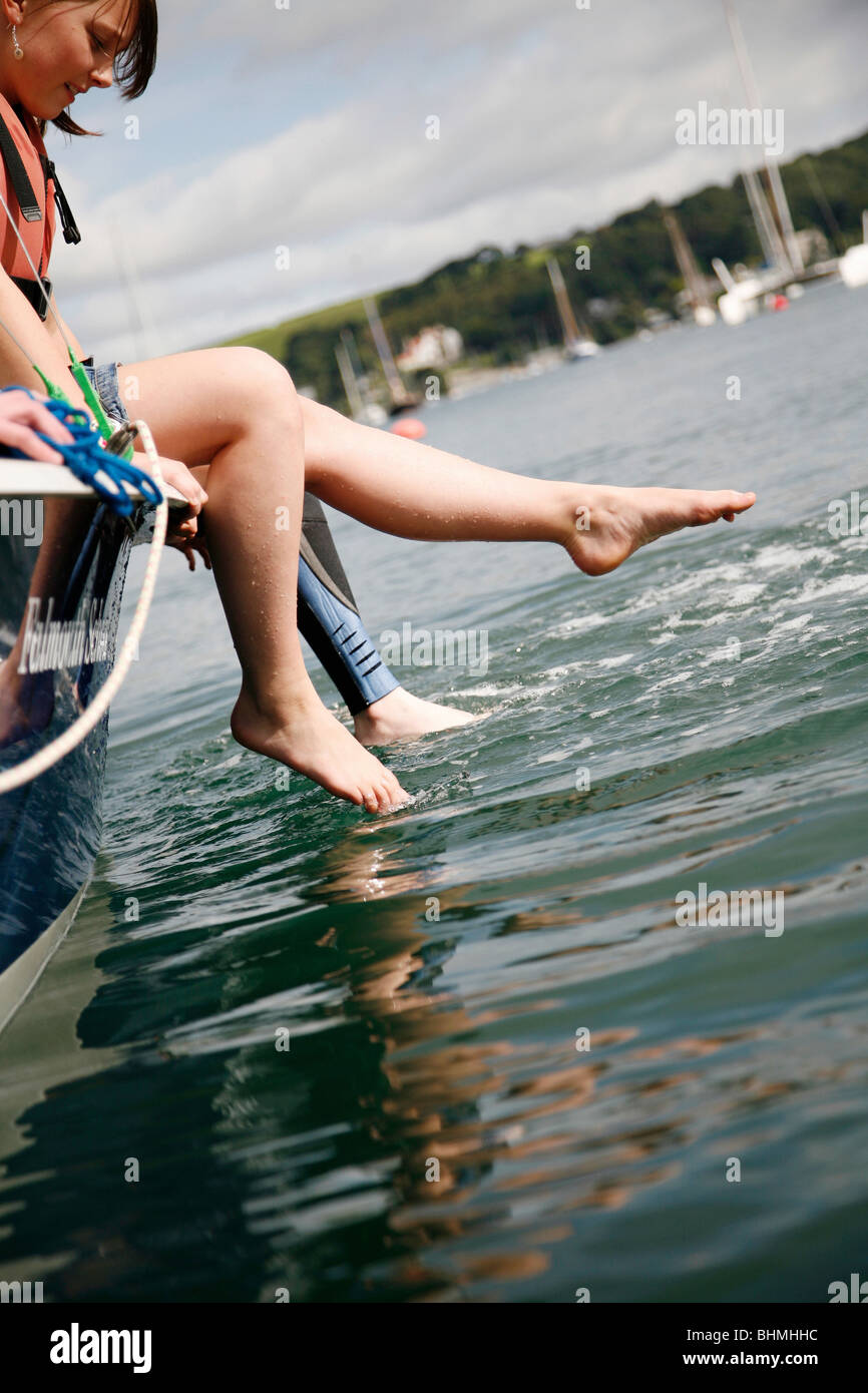 Feet in water Stock Photo - Alamy