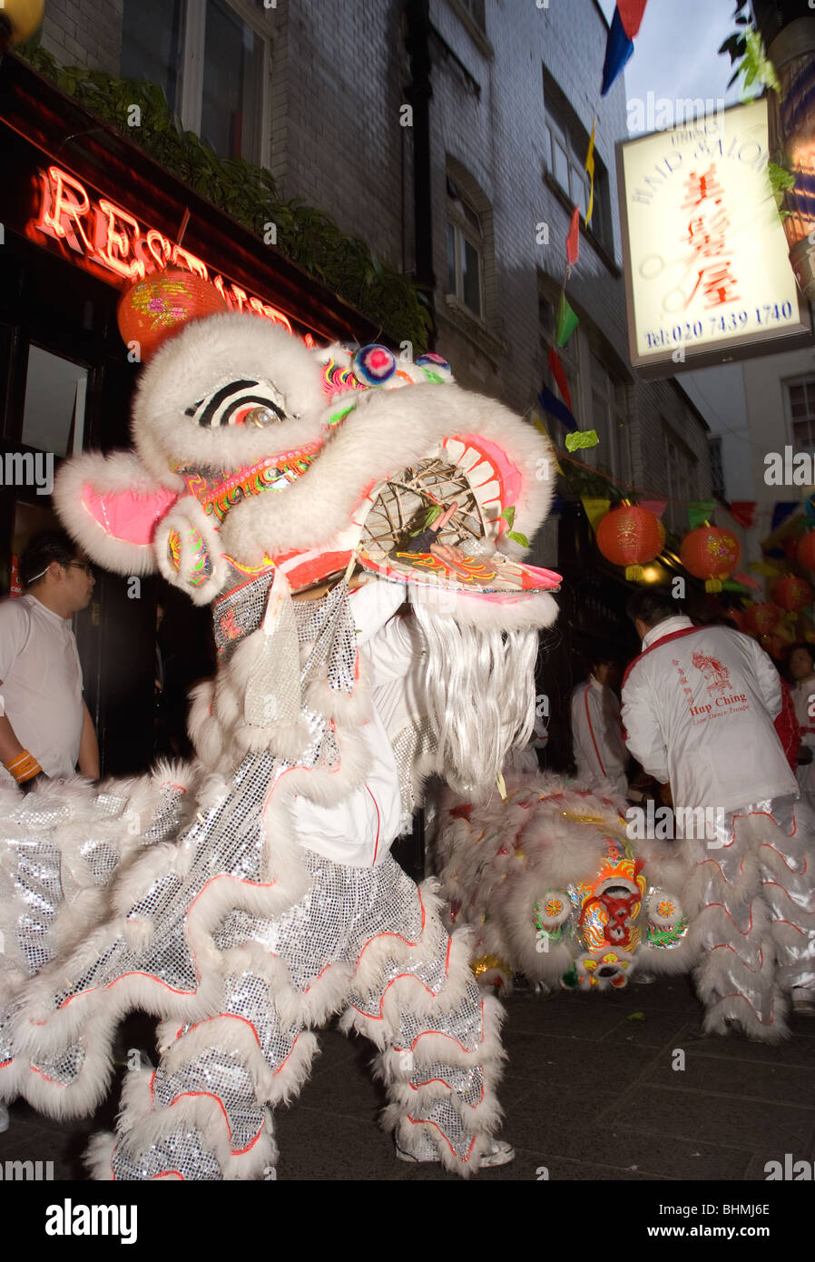 a dancing lion at the Chinese new year celebrations Stock Photo - Alamy