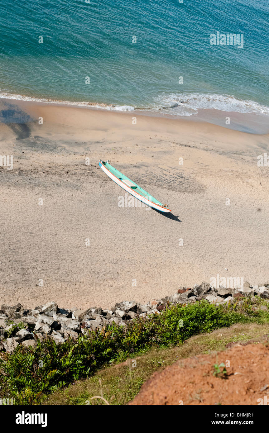 Boat on Varkala Beach Stock Photo - Alamy