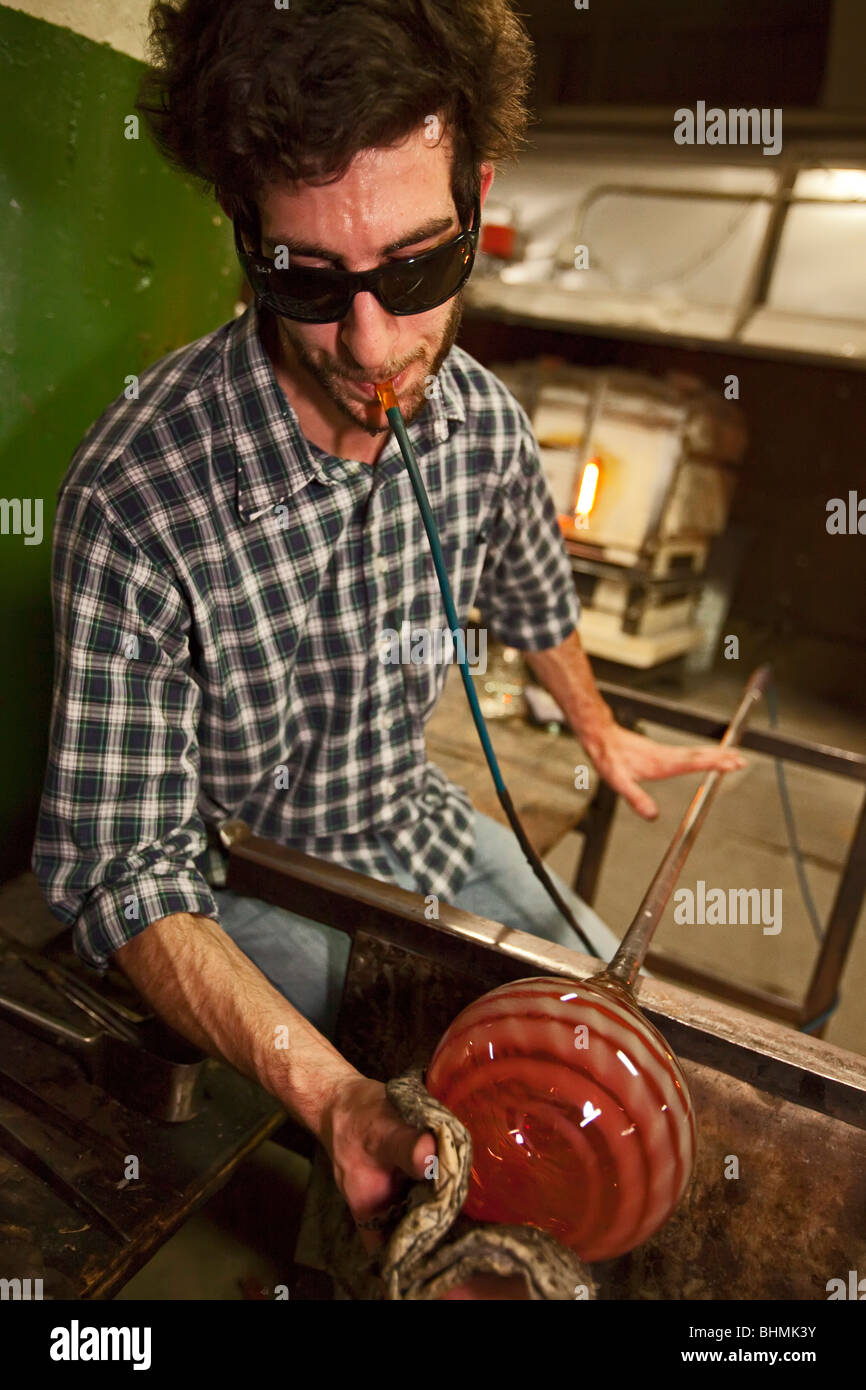 Glass Glassblowing Molten Student High Resolution Stock Photography and ...
