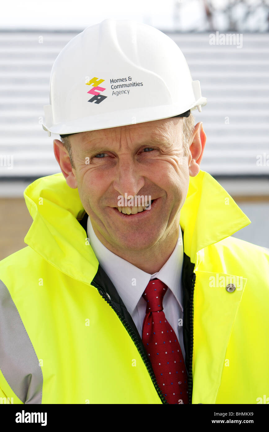 John Healey MP, The Housing Minister, visits a new homes site in ...