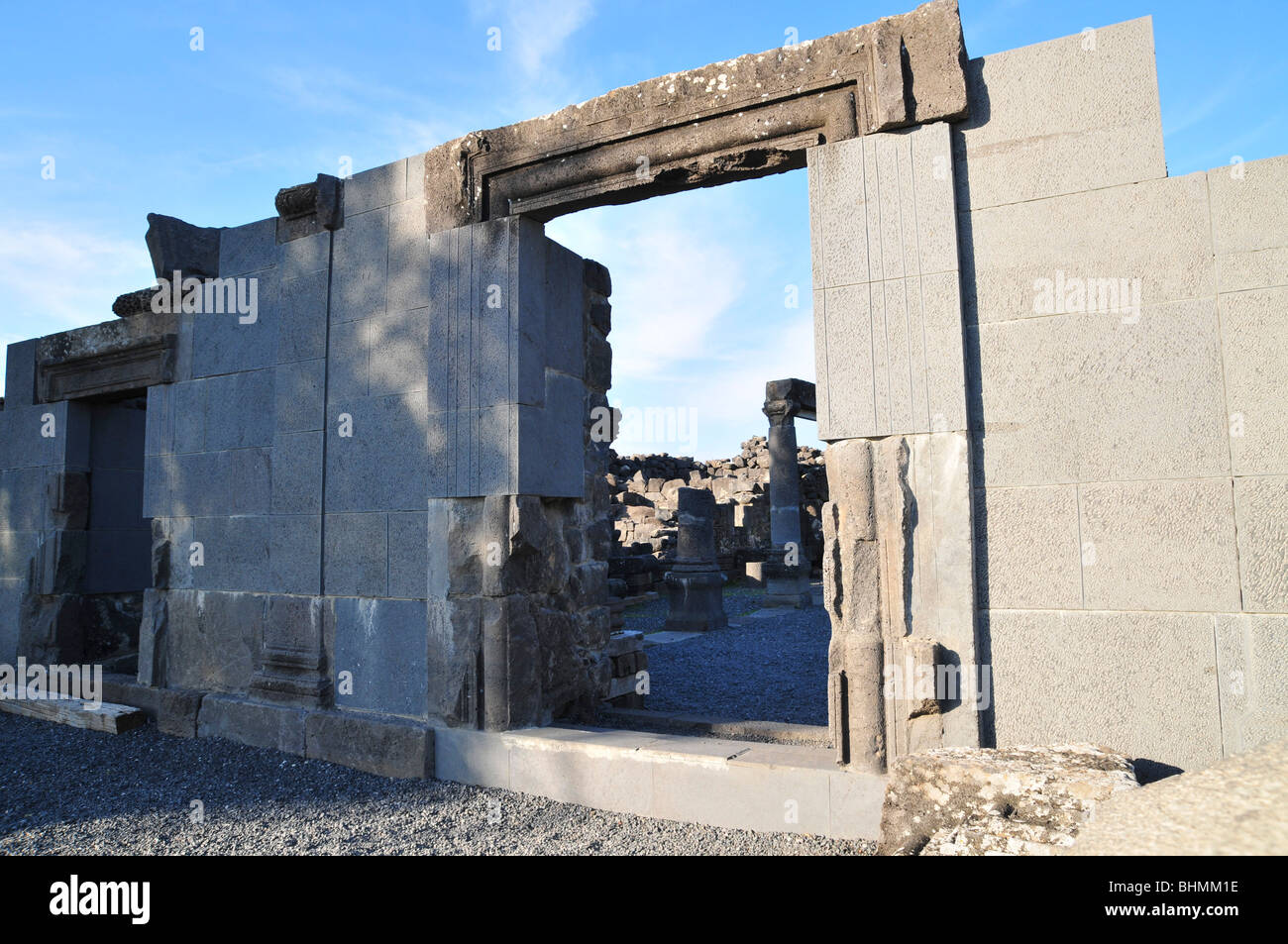 Israel, Galilee, Corazim (Korazim) National Park, The remains of the ...