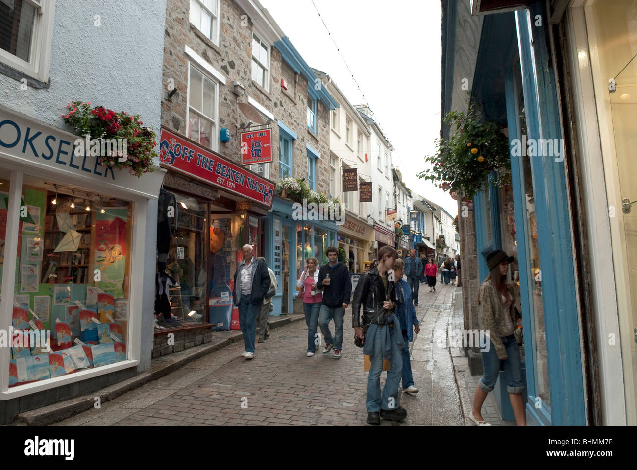 street scene St Ives Cornwall UK Stock Photo - Alamy