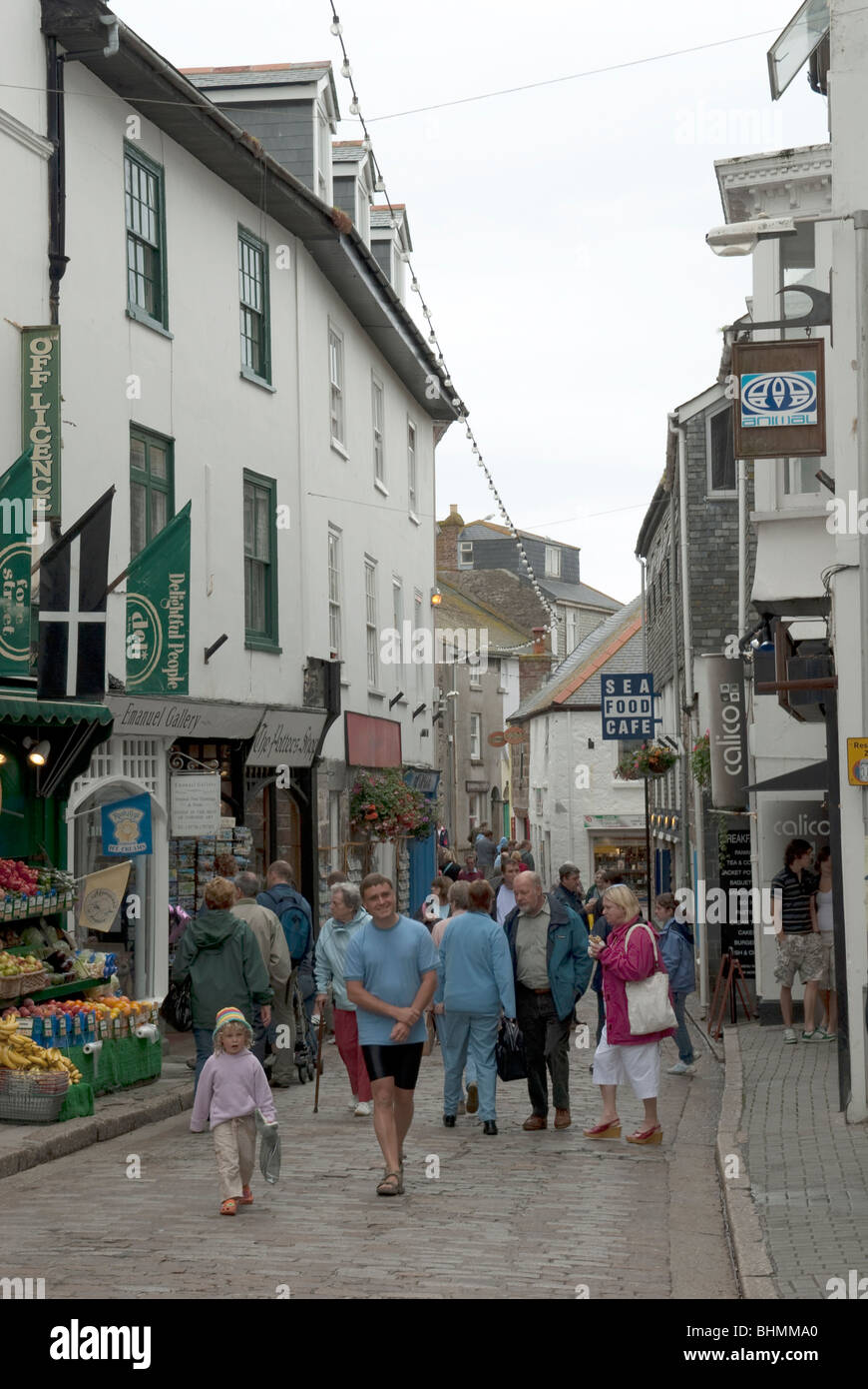 street scene St Ives Cornwall UK Stock Photo - Alamy