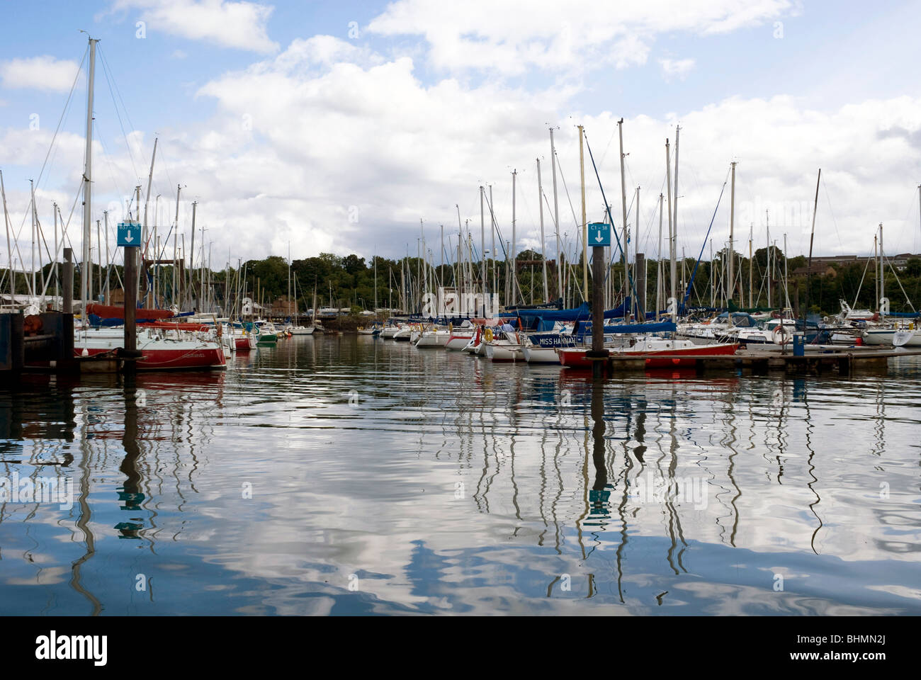 Yachts moored in the marina at Port Edgar, South Queensferry, on the ...