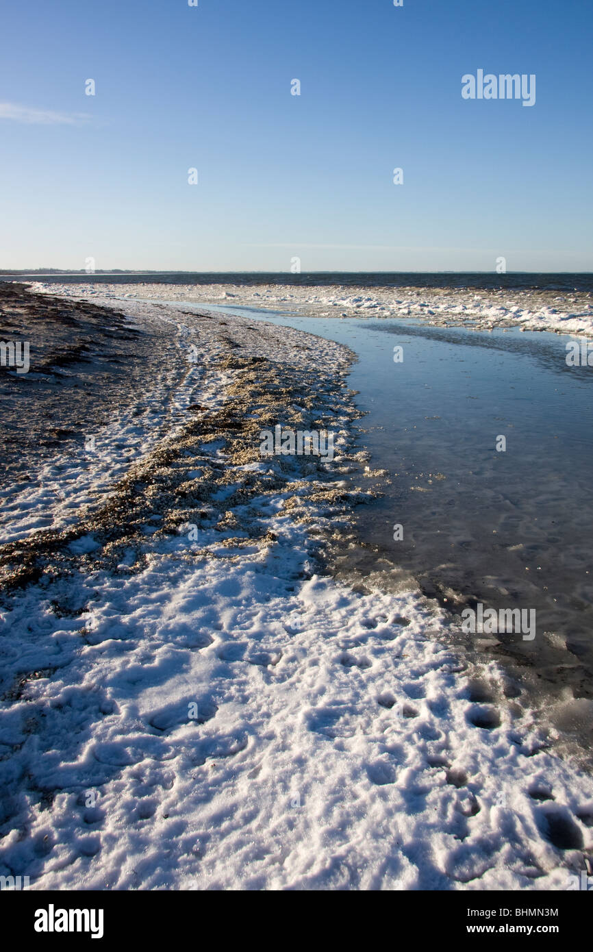 Danish beach in the cold winter Stock Photo - Alamy
