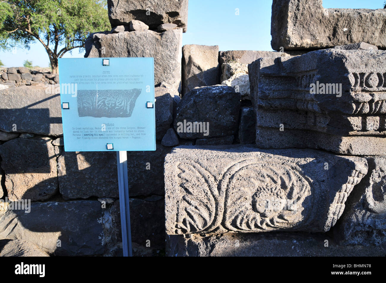 Israel, Galilee, Corazim (Korazim) National Park, The remains of the ...