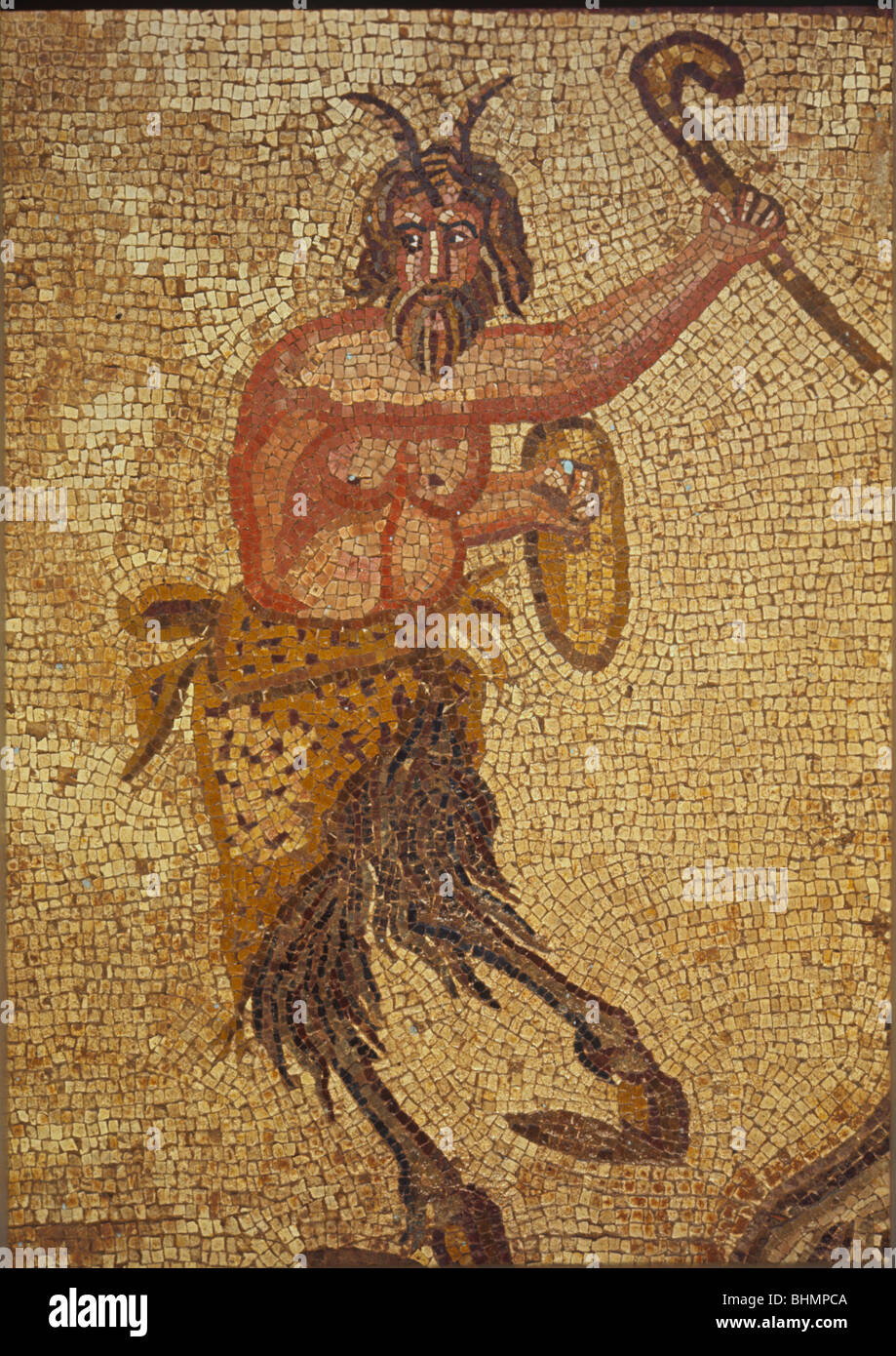 3rd century Roman mosaic of Pan Stock Photo - Alamy