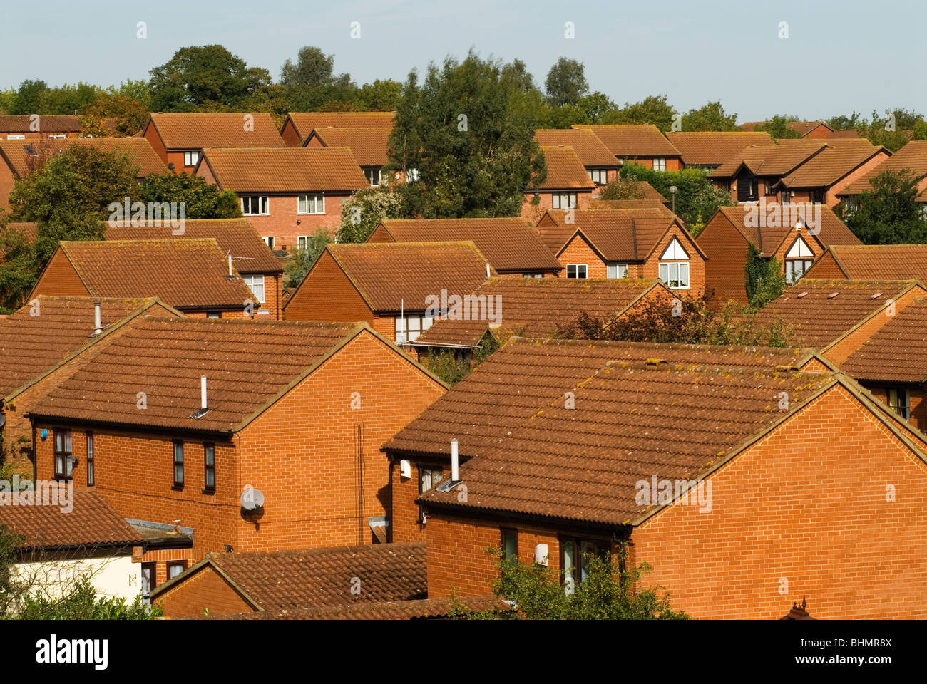 Red brick housing estate hi-res stock photography and images - Alamy