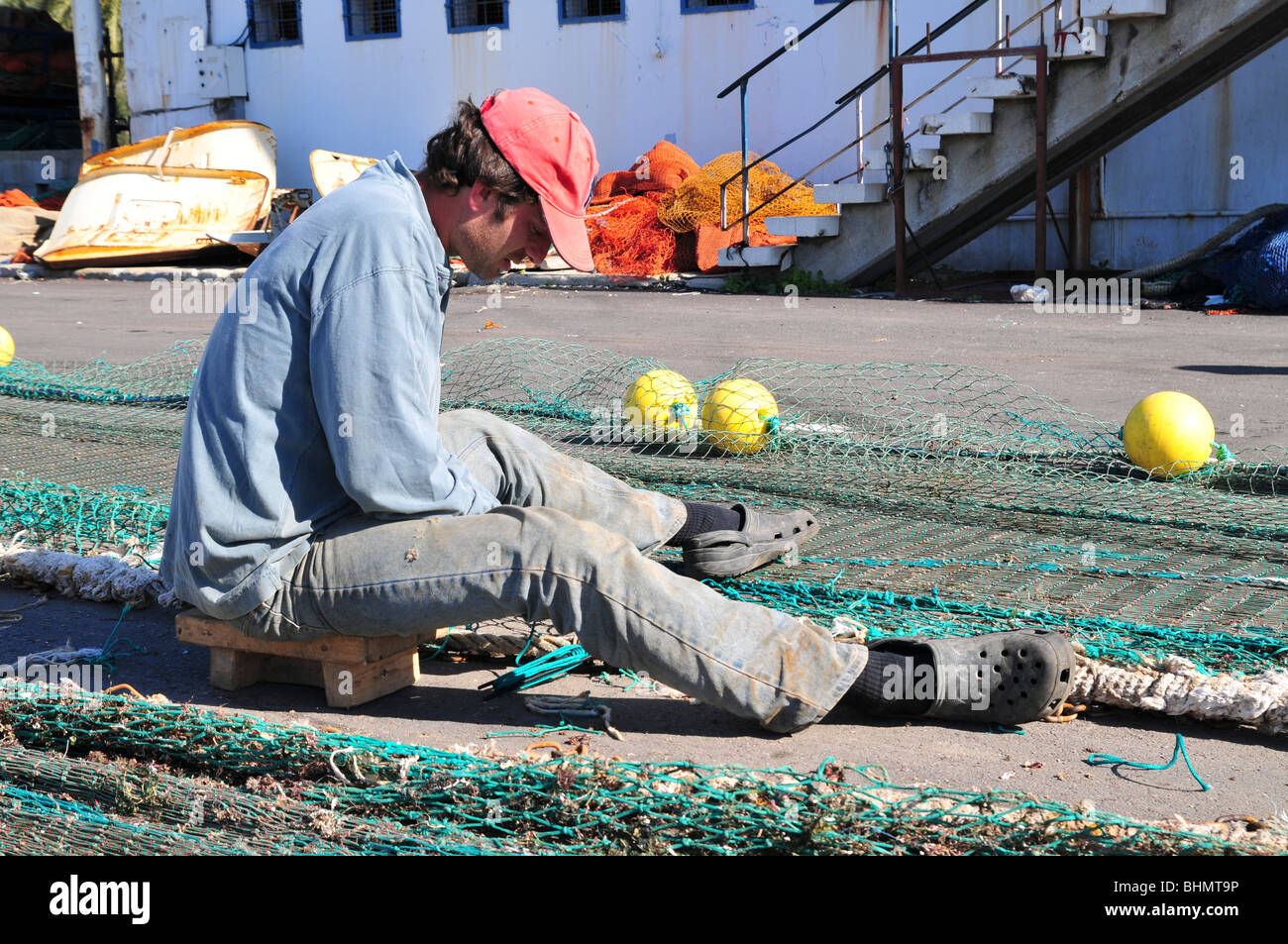 Israel, Haifa Bay, The Kishon Port, used by fishermen and yacht owners ...
