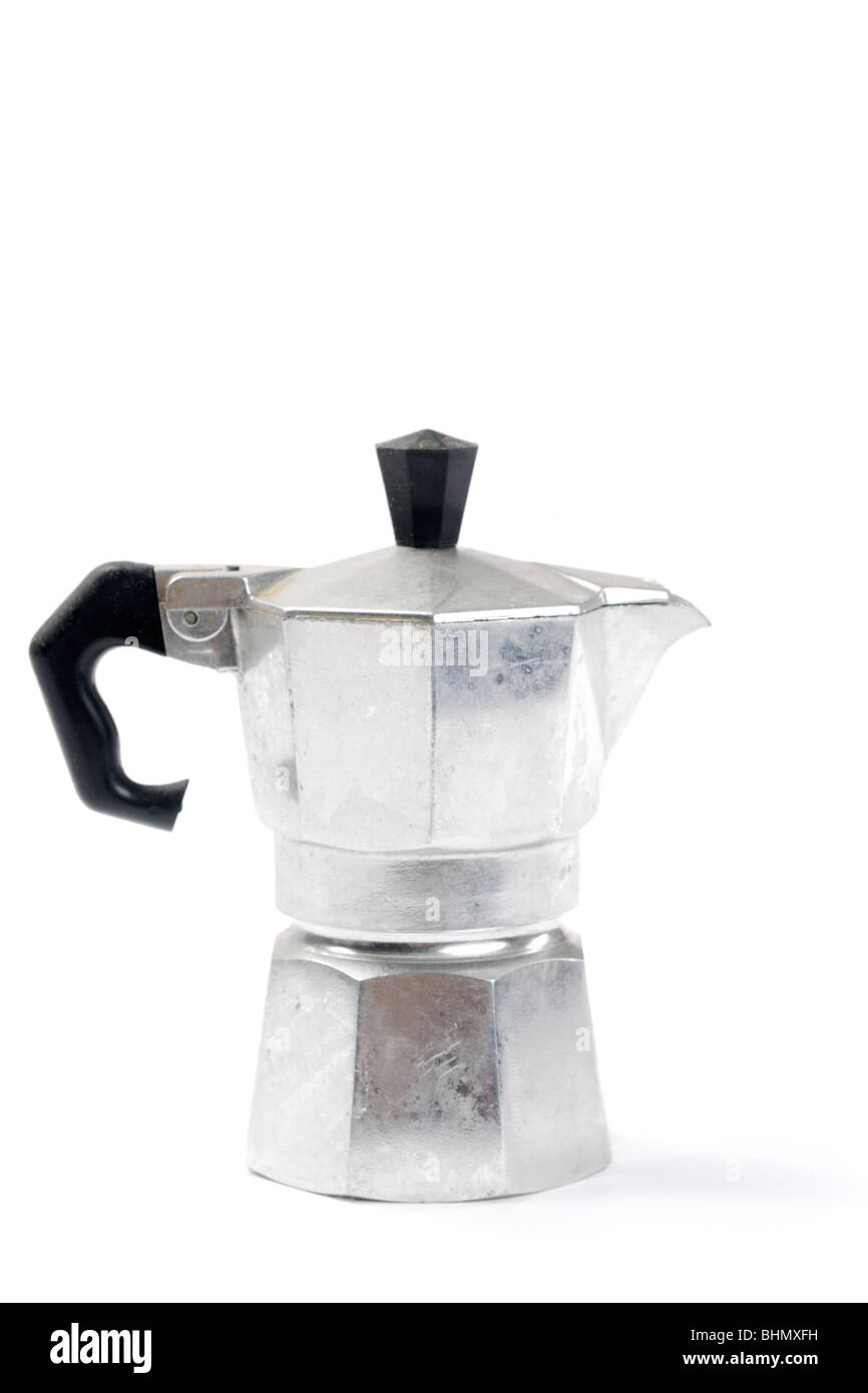 Moka express espresso coffee maker Stock Photo - Alamy
