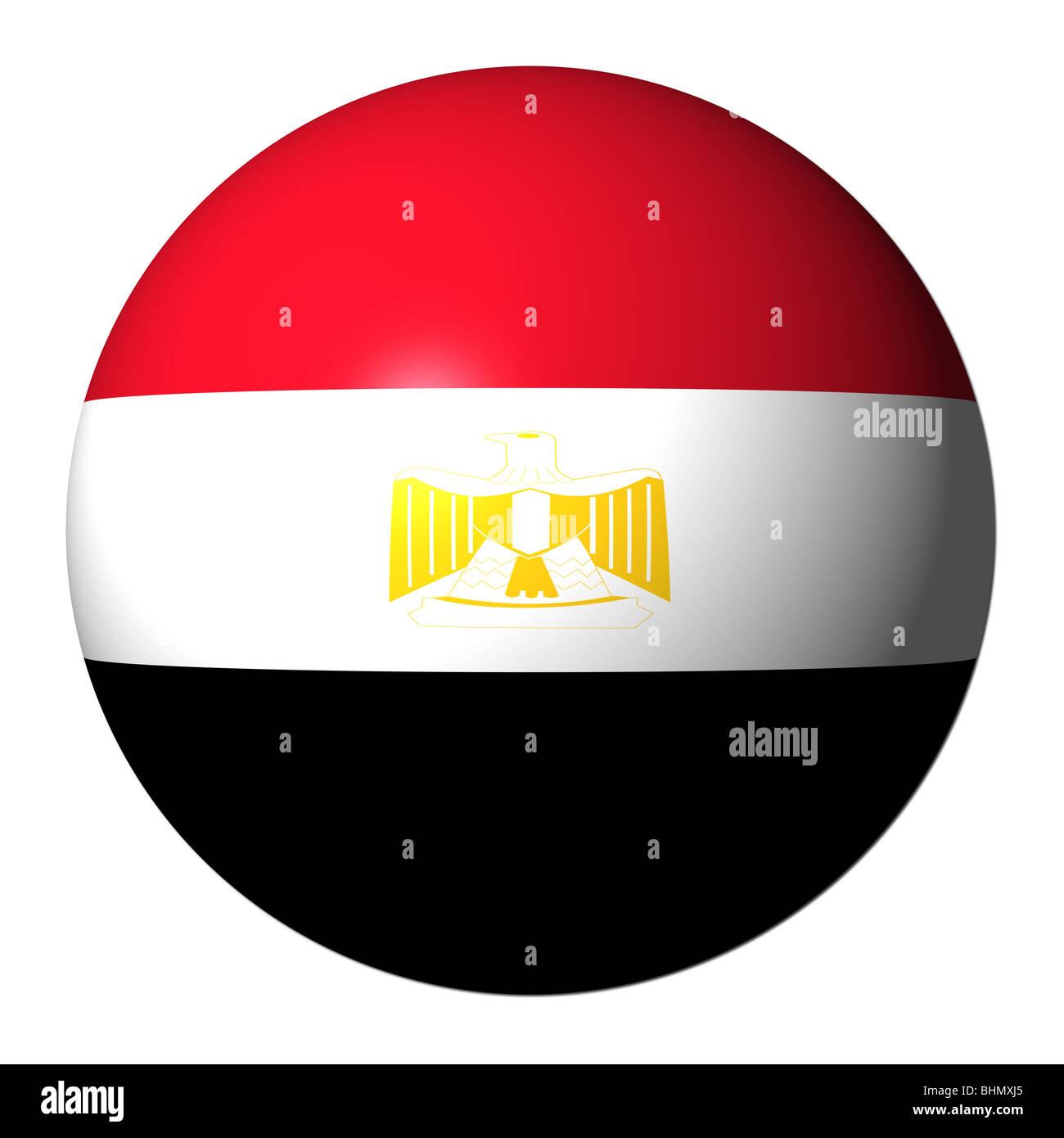 Egyptian flag sphere isolated on white illustration Stock Photo - Alamy