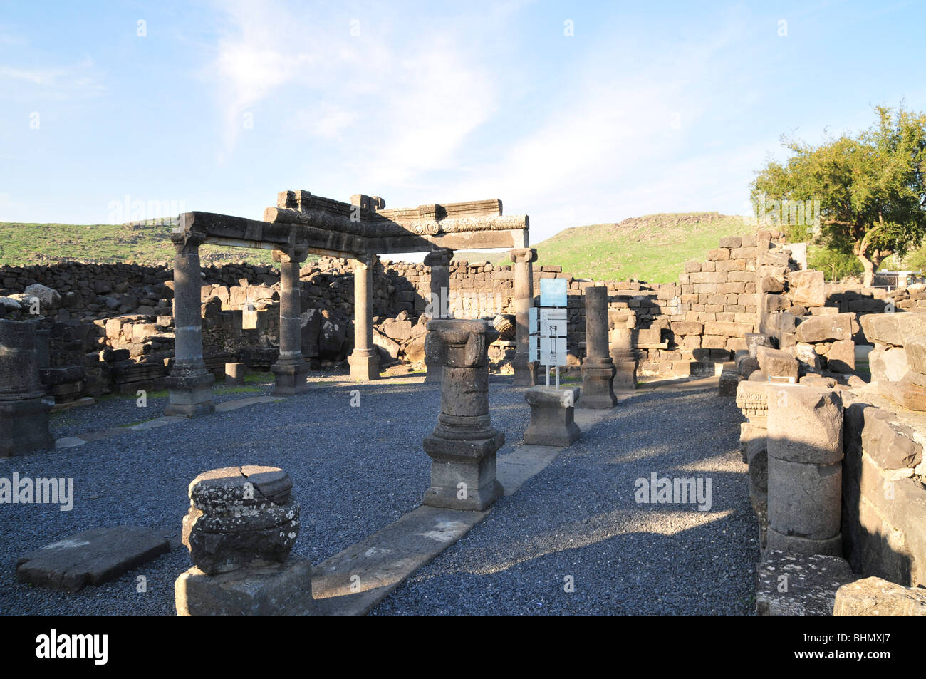 Israel, Galilee, Corazim (Korazim) National Park, The remains of the ...