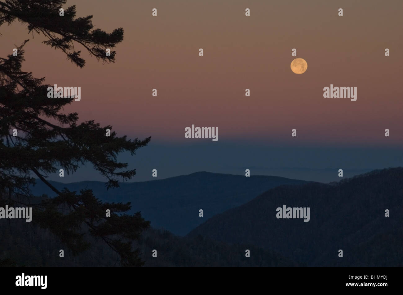 Full Moon Over Smoky Mountains
