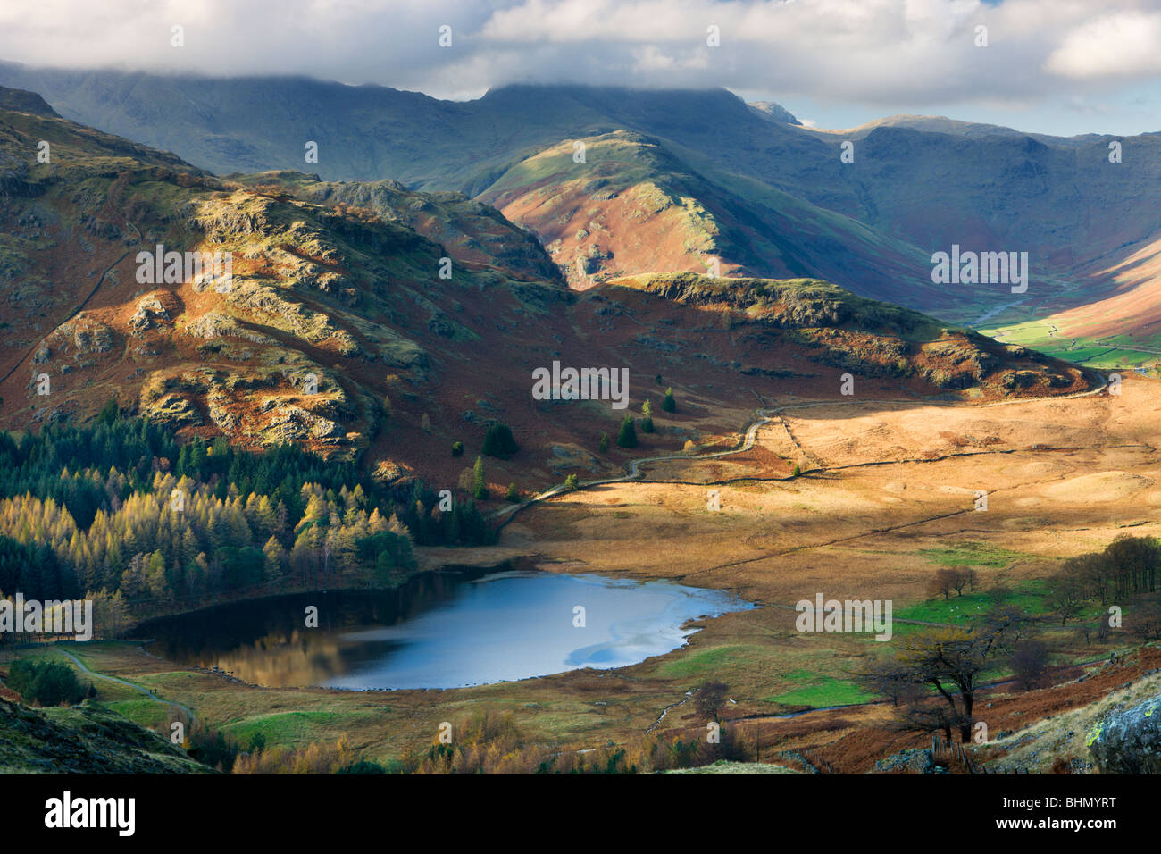 Blea Tarn and Wrynose Fell in the Lake District National Park, Cumbria ...