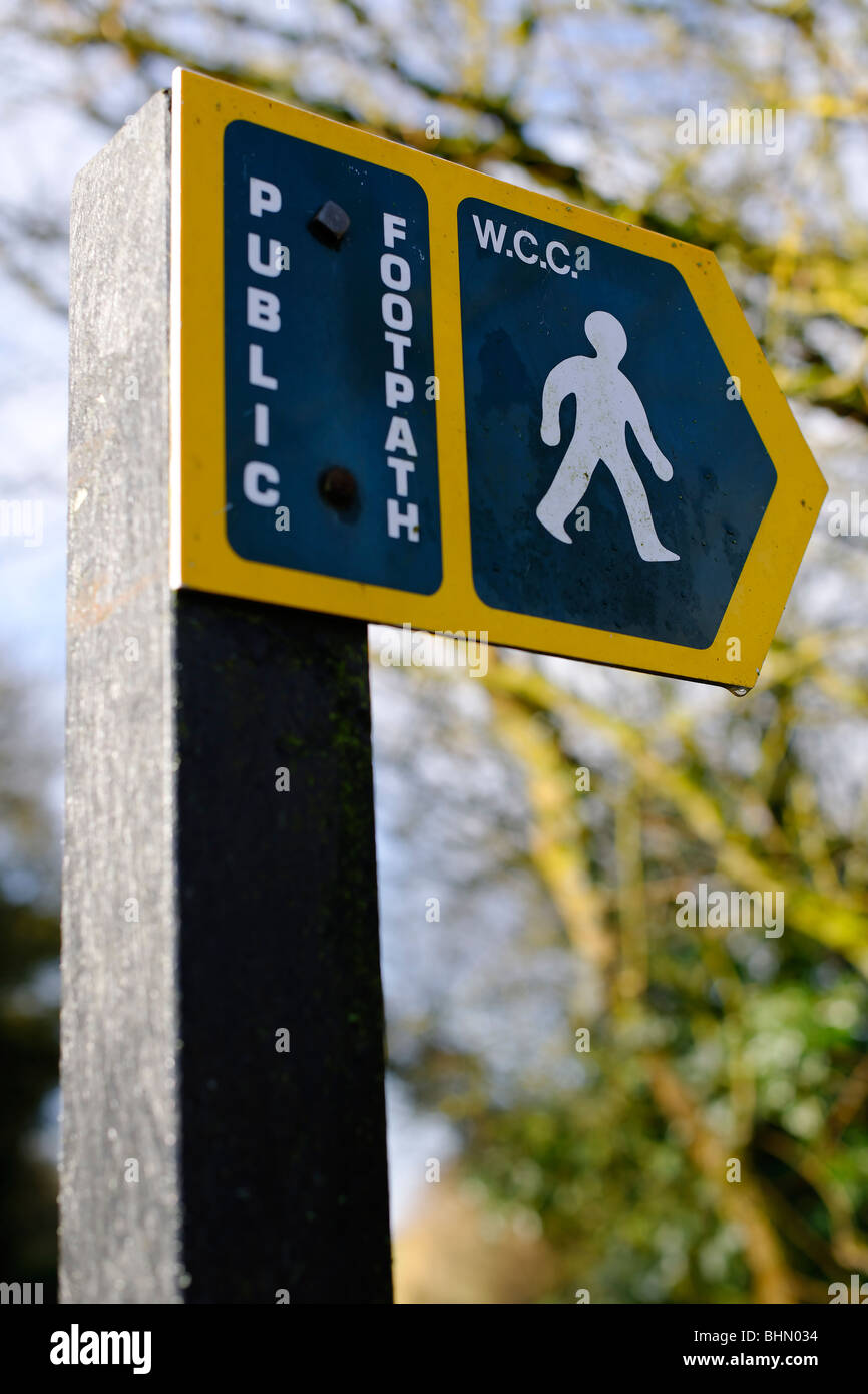 Public Footpath Sign Stock Photo - Alamy