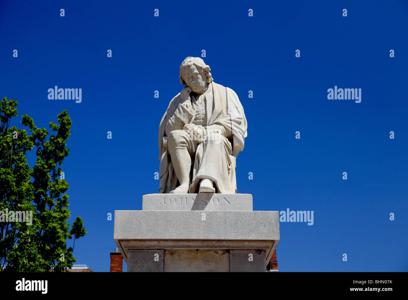 The statue of Dr Samuel Johnson, compiler of the first English ...